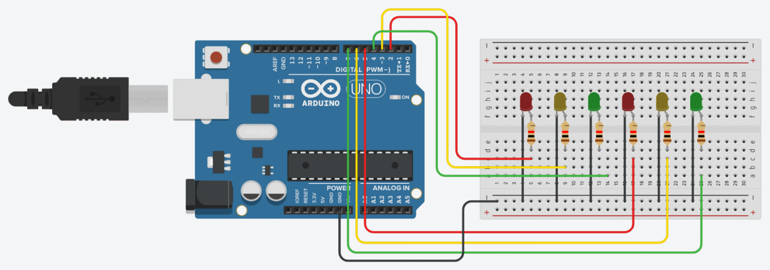 Two-way (Opposite-Facing) Traffic Light System